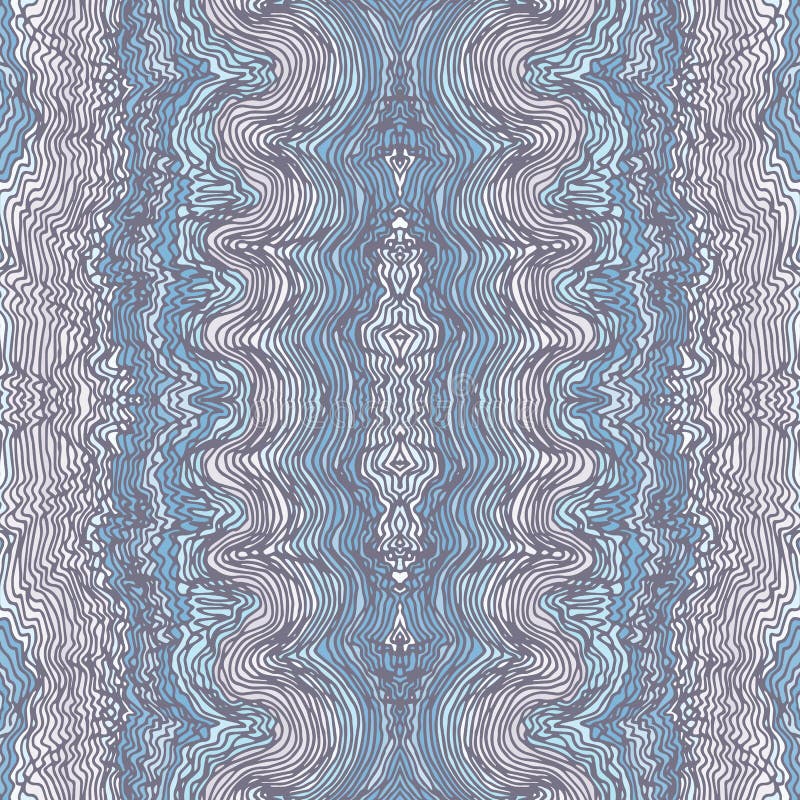 Seamless Waves Hand-drawn Pattern Stock Vector - Illustration of river ...