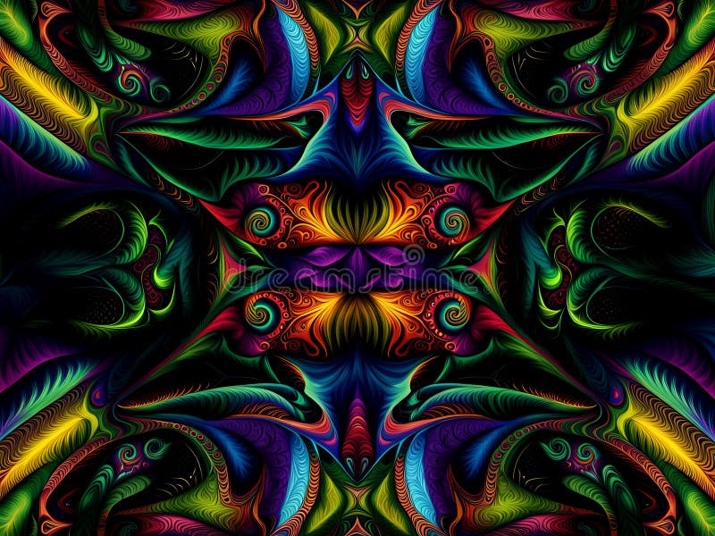 Seamless Wavy Background. Vivid Unique Psychedelic Pattern, Texture ...