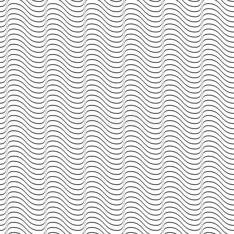 Seamless wavy line pattern stock vector. Illustration of isolated ...