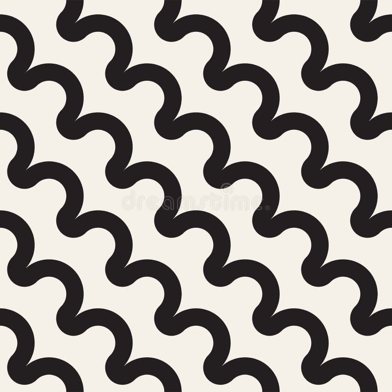 Seamless Wavy Lines Pattern. Repeating Vector Texture. Stylish Stripes ...