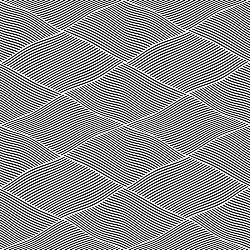 Seamless Wavy Lines Pattern. Stock Vector - Illustration of graphic ...