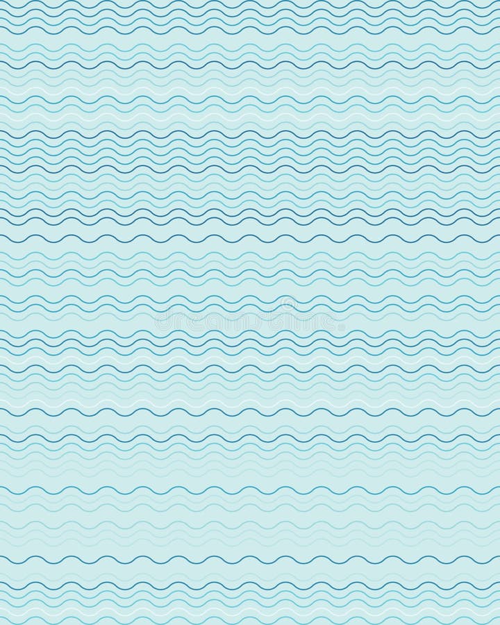 Seamless Wavy Lines Simple Pattern Stock Illustration - Illustration of ...
