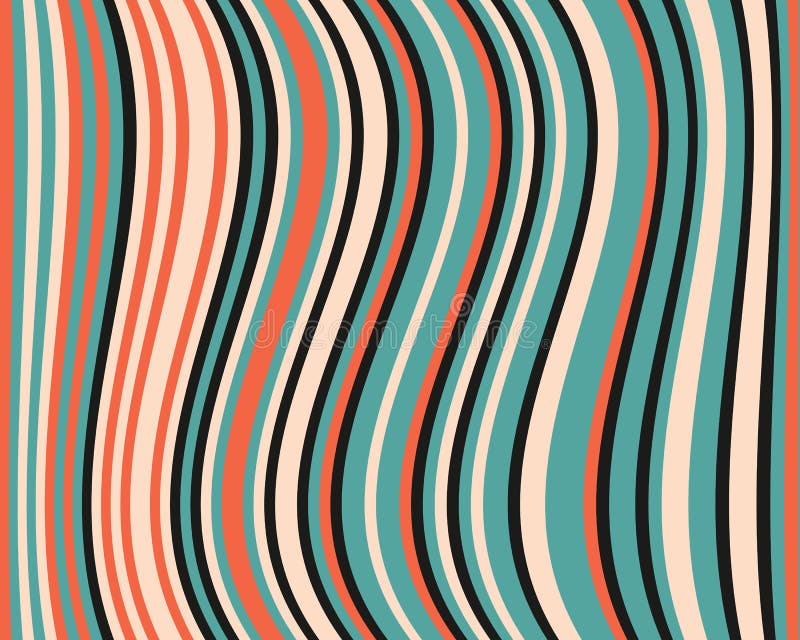 Seamless Wavy Lines Simple Pattern Stock Illustration - Illustration of ...