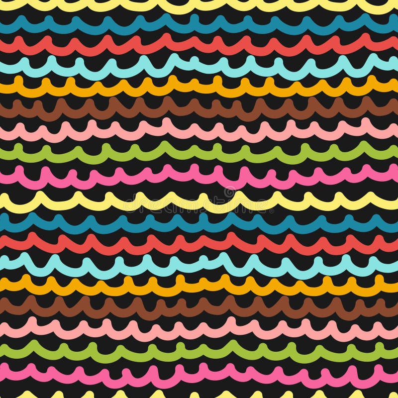 Seamless Wavy Pattern. Vector Illustration Stock Vector - Illustration ...