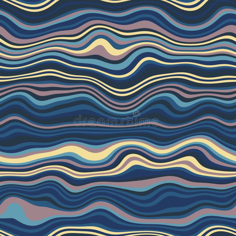 Seamless Wavy Stripe Surface Pattern Design for Print Stock ...