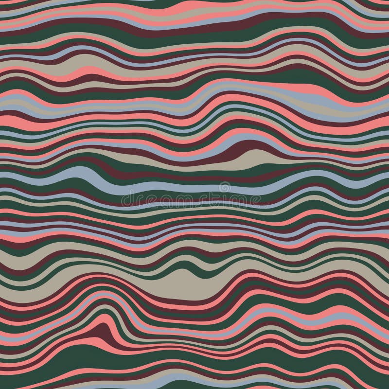 Seamless Wavy Stripe Surface Pattern Design for Print Stock ...