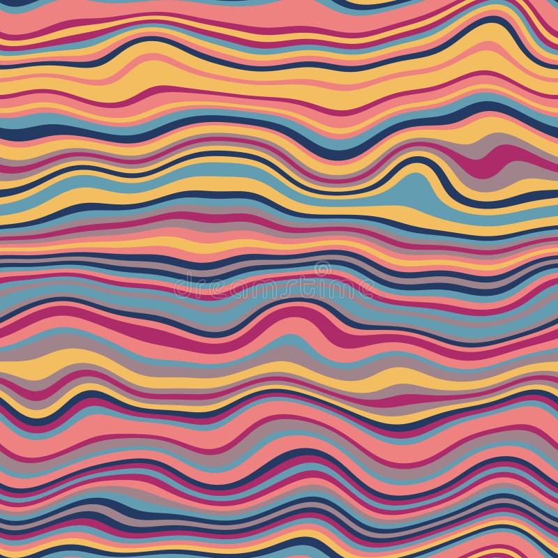 Seamless Wavy Stripe Surface Pattern Design for Print Stock ...
