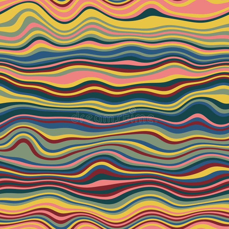 Seamless Wavy Stripe Surface Pattern Design for Print Stock ...