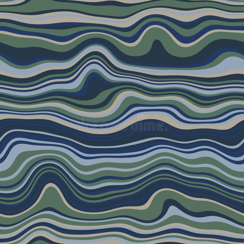 Seamless Wavy Stripe Surface Pattern Design for Print Stock ...