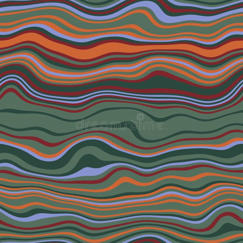 Seamless Wavy Stripe Surface Pattern Design for Print Stock ...