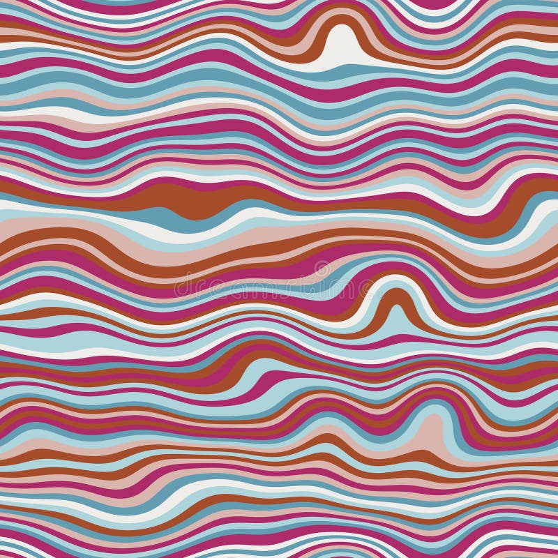 Seamless Wavy Stripe Surface Pattern Design for Print Stock ...