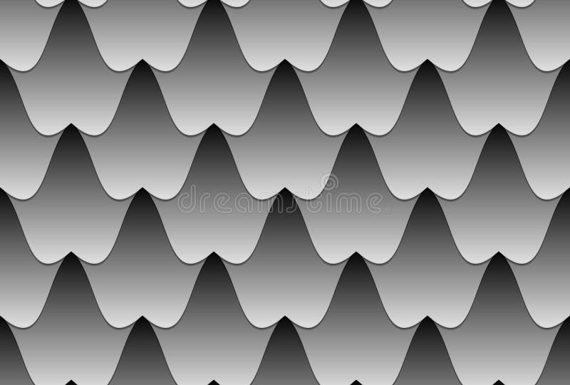 Seamless Wavy Tiled Pattern Stock Vector - Illustration of layers ...