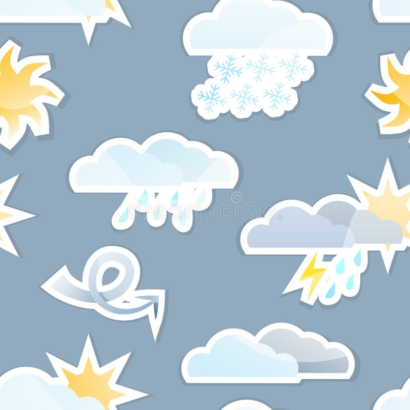Seamless Weather Background Stock Vector - Illustration of storms ...