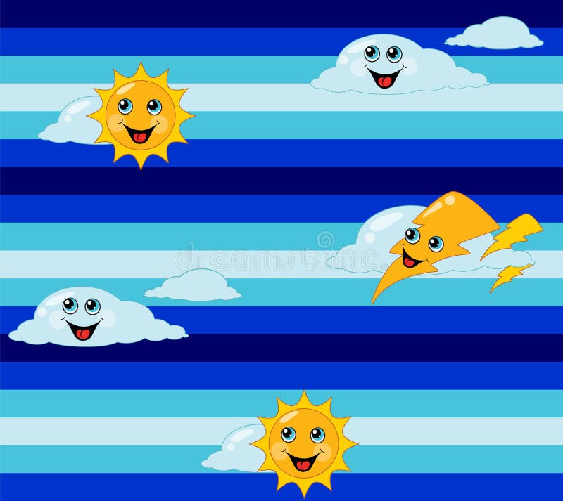 Seamless Weather Pattern Illustration Design 4 Stock Vector ...