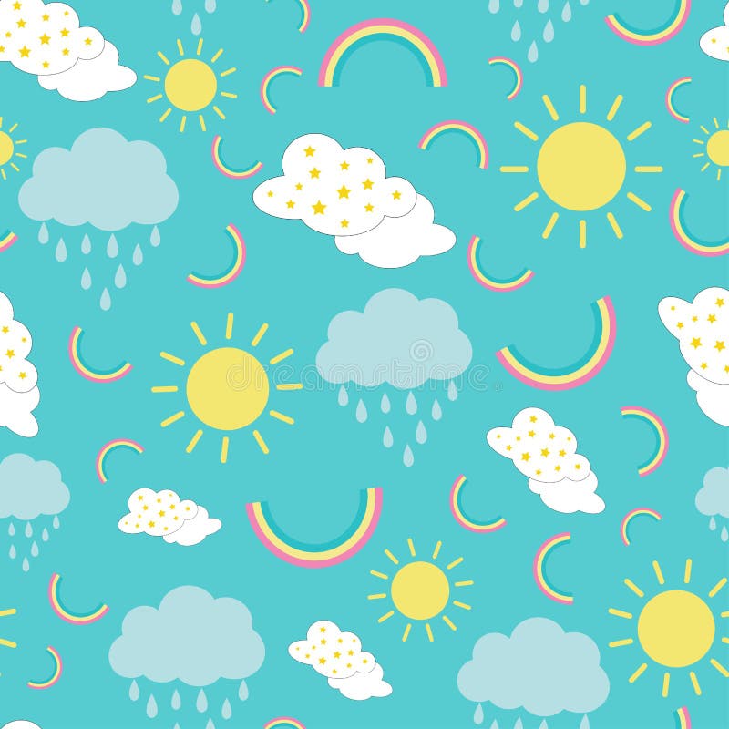 Seamless Weather Pattern Illustration Design 1 Stock Vector ...