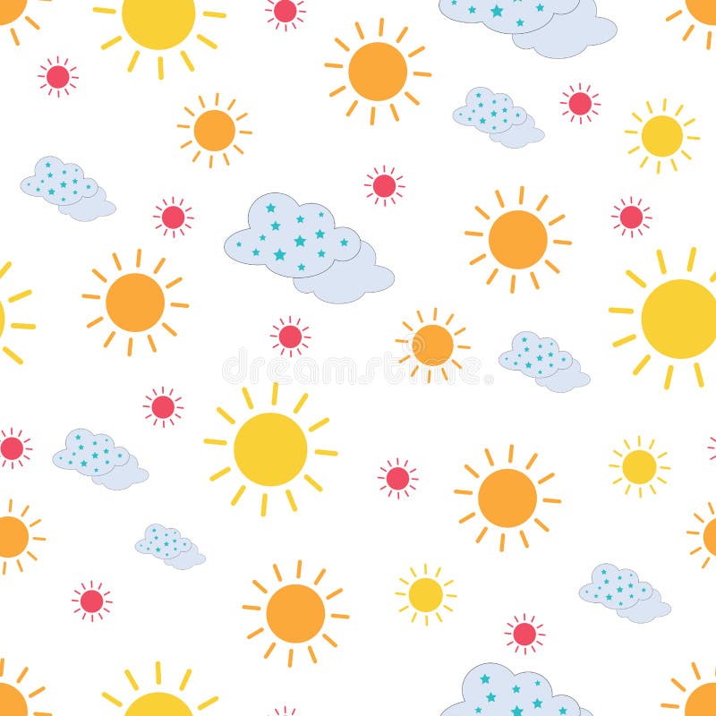 Seamless Weather Pattern Illustration Design 2 Stock Vector ...