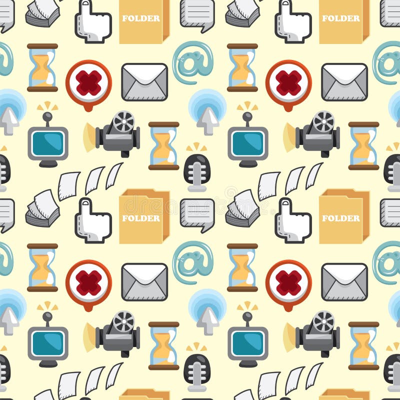 Seamless Web Icons Pattern. Vector Illustration. Stock Vector ...