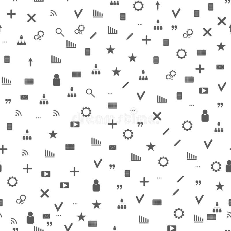 Seamless Web Icons Pattern. Gray Icons Web Sites and Blogs Stock Vector ...