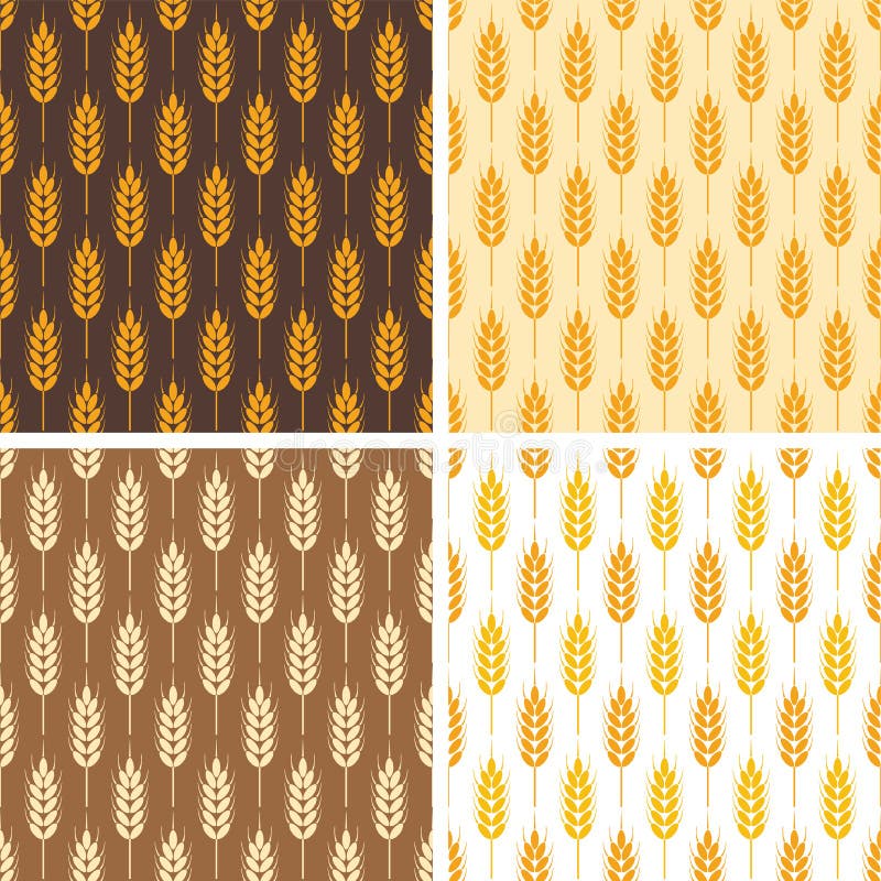 Seamless Wheat, Barley or Rye Background Pattern. Vector Stock Vector ...