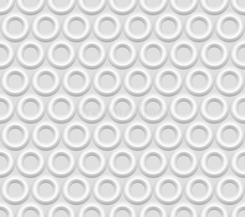 Seamless White Abstract Background Rings Stock Vector - Illustration of ...