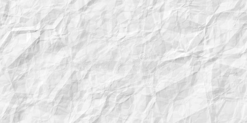 Seamless White Crumpled Paper Background Texture Pattern Stock ...