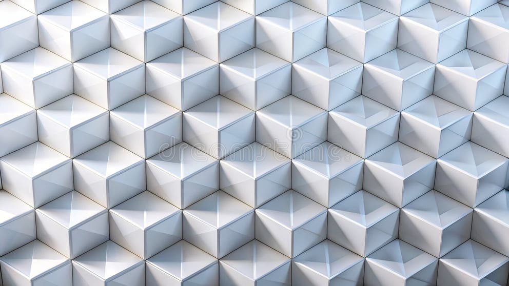 Seamless White Cube Geometric Pattern a Modern Architecture Background ...