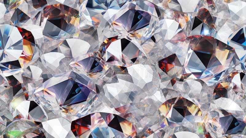 Seamless White Diamond Pattern Background, Abstract Gem, Crystal ...