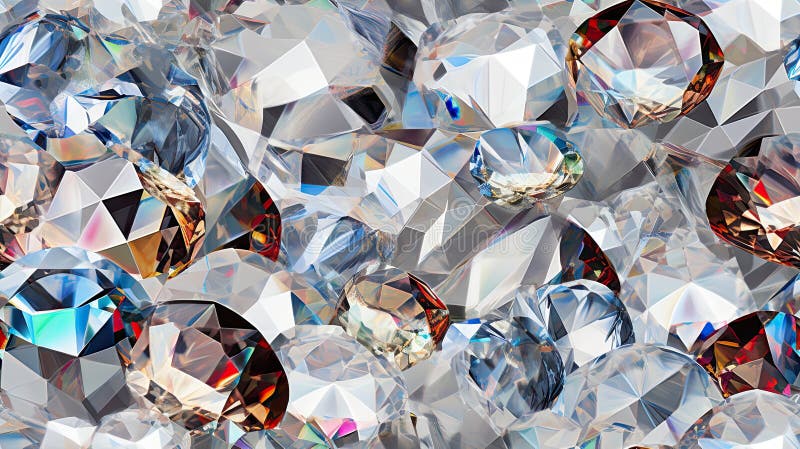 Seamless White Diamond Pattern Background, Abstract Gem, Crystal ...