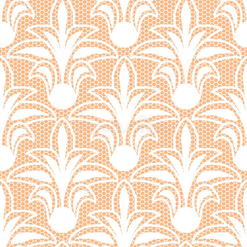 Seamless White Floral Lace Pattern Stock Vector - Illustration of ...