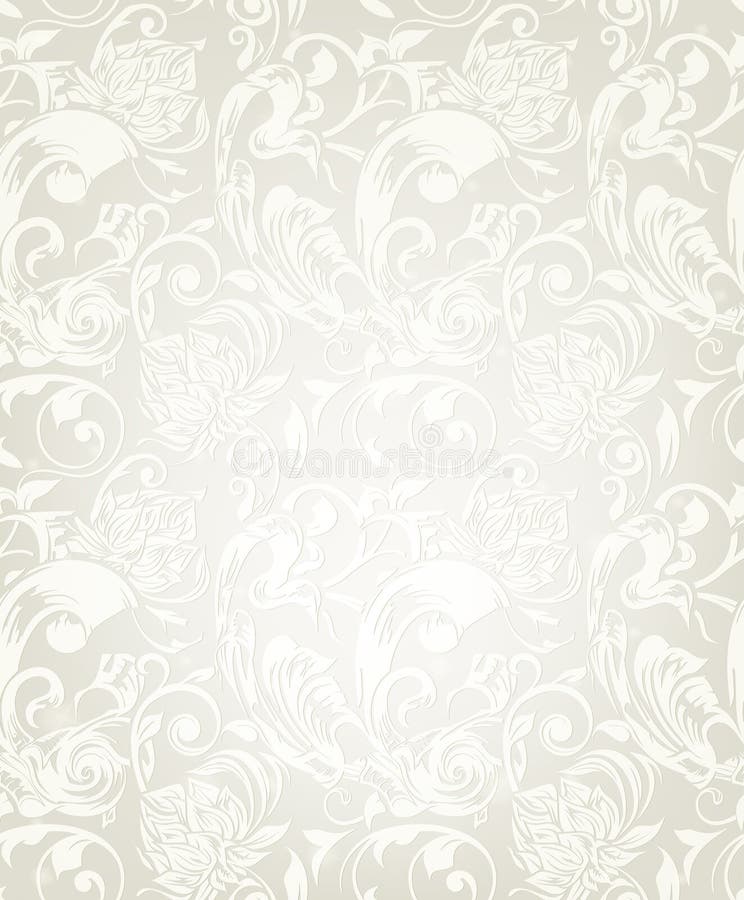 Seamless White Floral Pattern Stock Vector - Illustration of ...