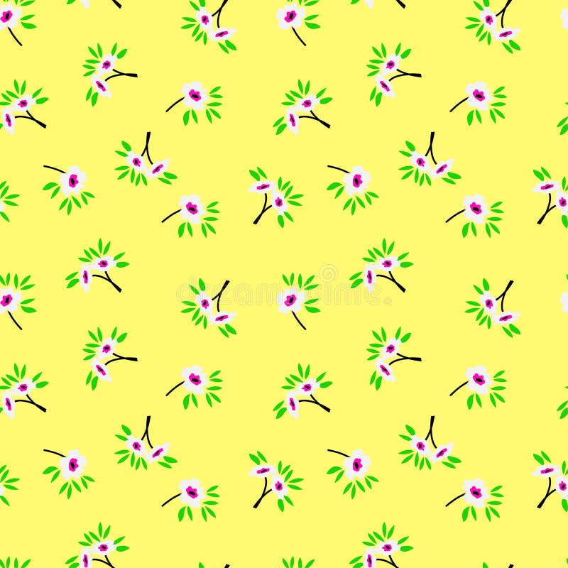 Seamless White Flower Pattern. an Attractive Looking Illustration ...