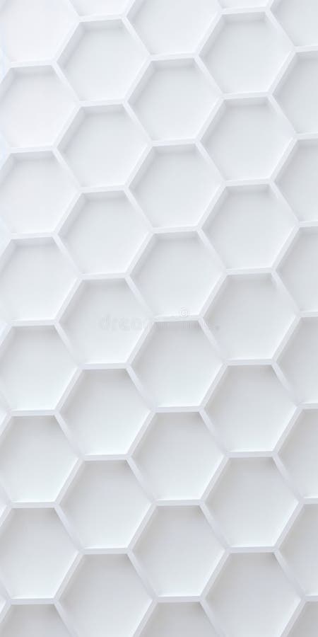 Seamless White Hexagonal Pattern Background Stock Illustration ...