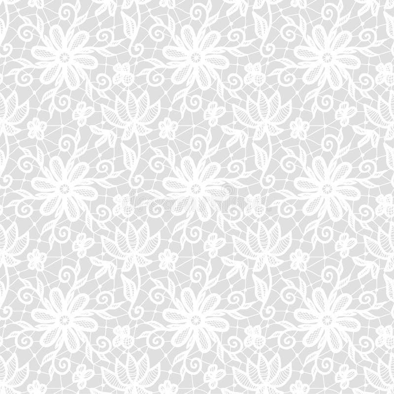 Seamless white lace stock vector. Illustration of silhouette - 113431918