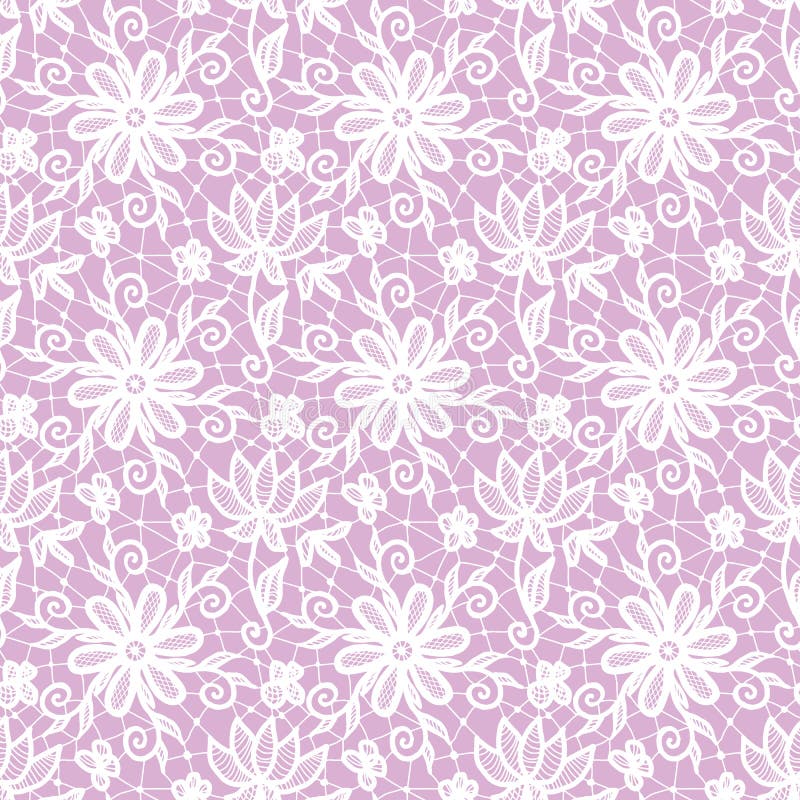 Seamless Pink Lace Pattern White Background Stock Illustrations – 3,965 ...