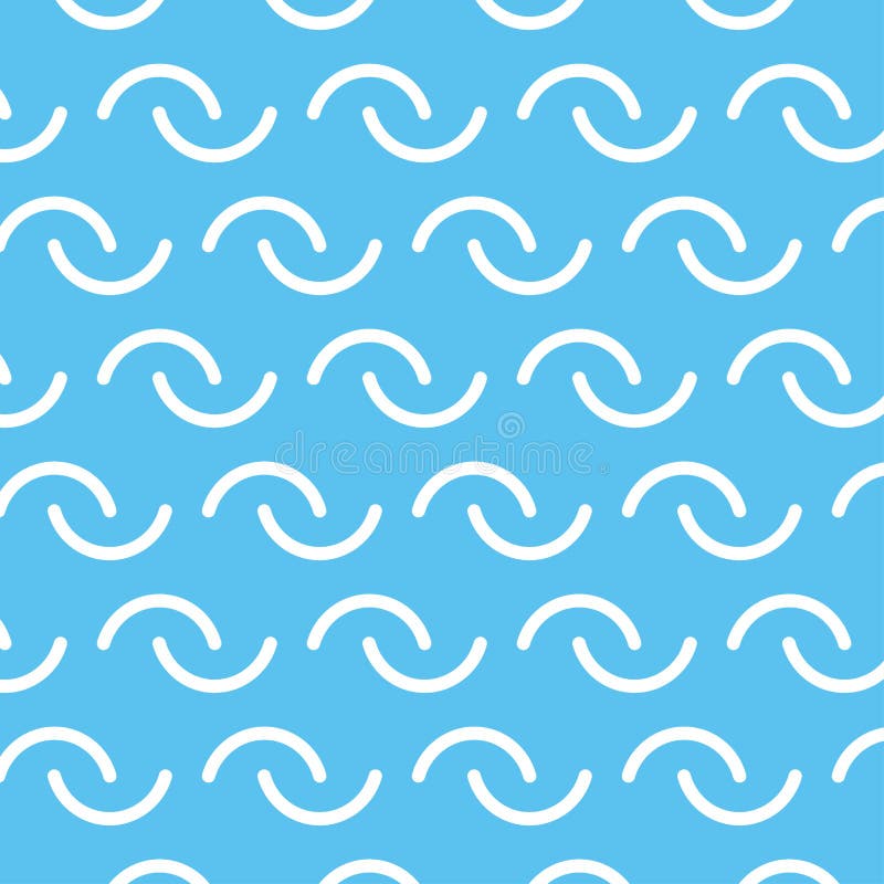 Seamless White Line Curve Abstract Pattern Stock Vector - Illustration ...