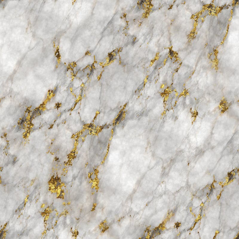 Seamless White Marble with Golde Effect Stock Illustration ...