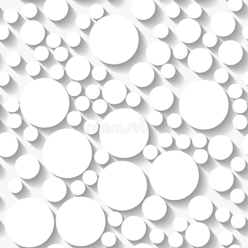 Seamless White Pattern with Random Circles Stock Illustration ...