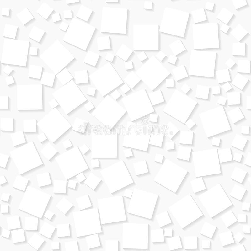 Seamless White Pattern with Random Squares Stock Illustration ...