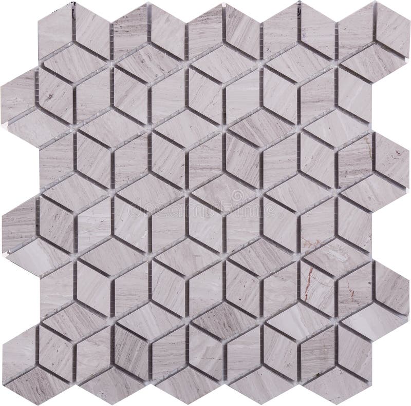 Seamless White Retro Style Diamond-shaped Marble Mosaic Pattern Stock ...