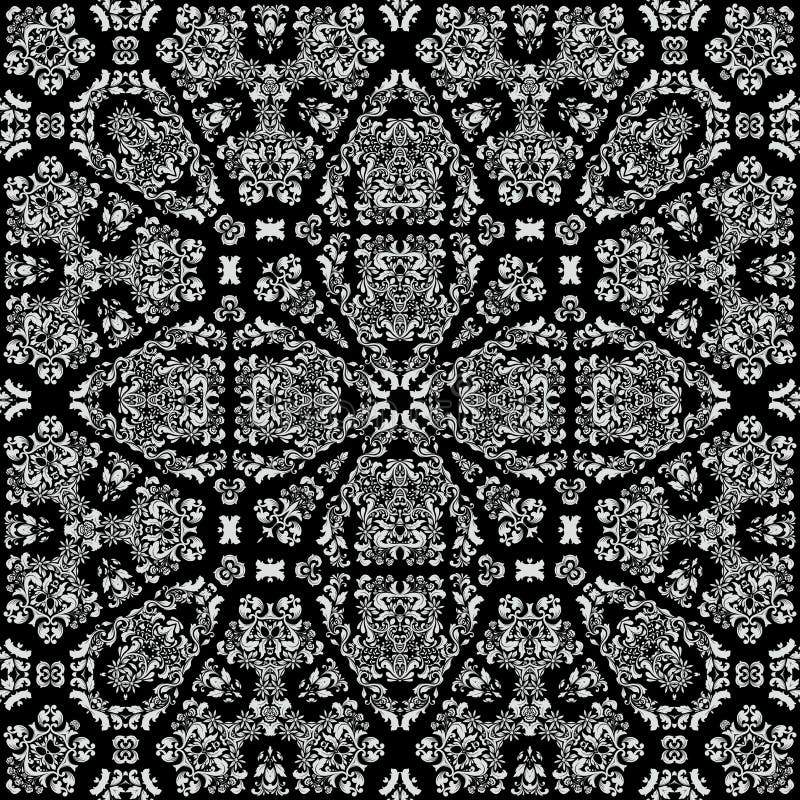 Seamless White Vintage Pattern Stock Illustration - Illustration of ...