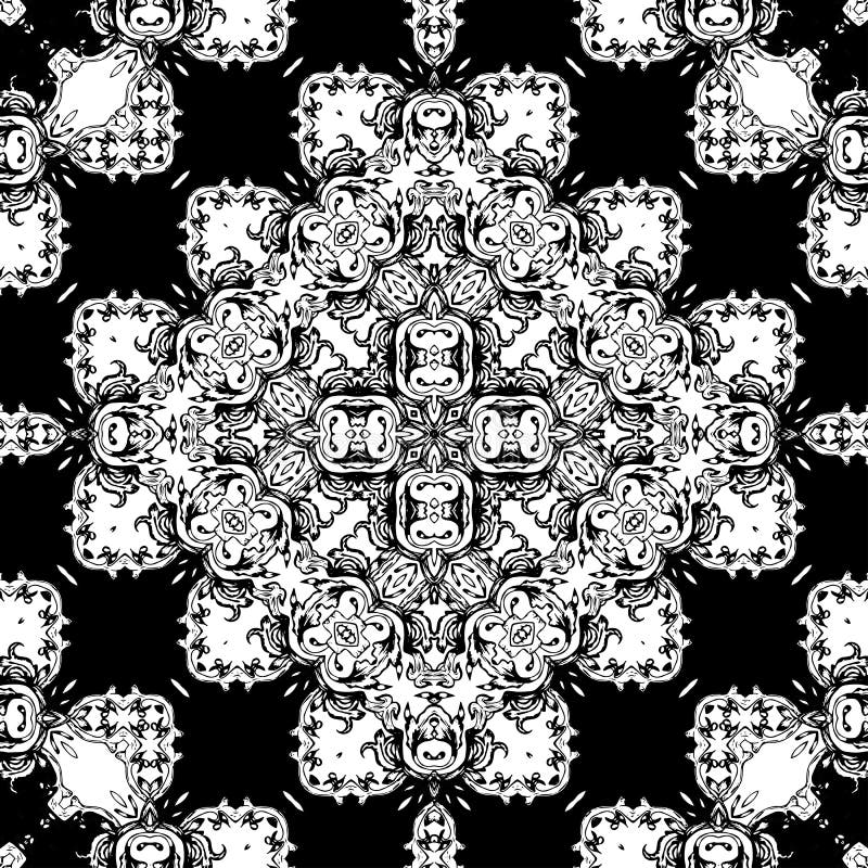 Seamless White Vintage Pattern Stock Illustration - Illustration of ...