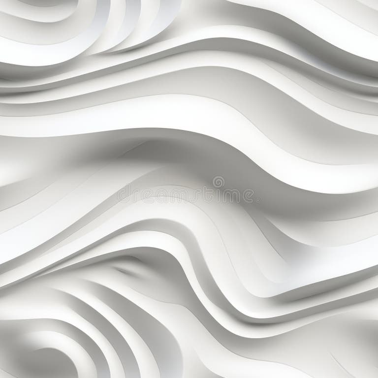 Seamless White Wall Texture with Abstract Wave Pattern Modern Geometric ...