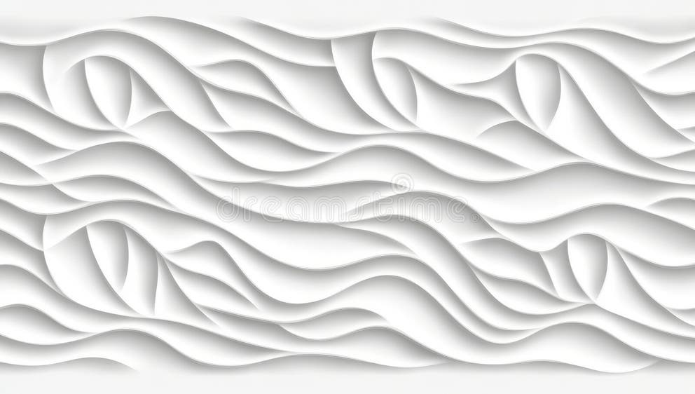 A Seamless White Wave Texture with an Elegant Monochrome Pattern Serves ...