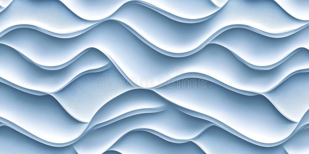 Seamless White Wave Texture Pattern Background. Elegant Minimalist ...