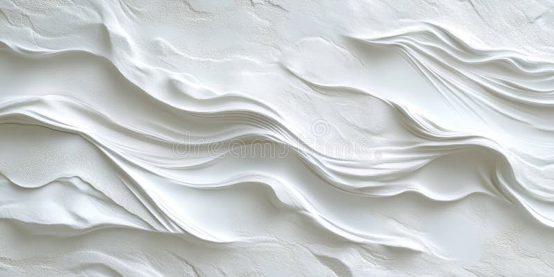 Seamless White Wave Textured 3D Background, Monochromatic Gradient for ...