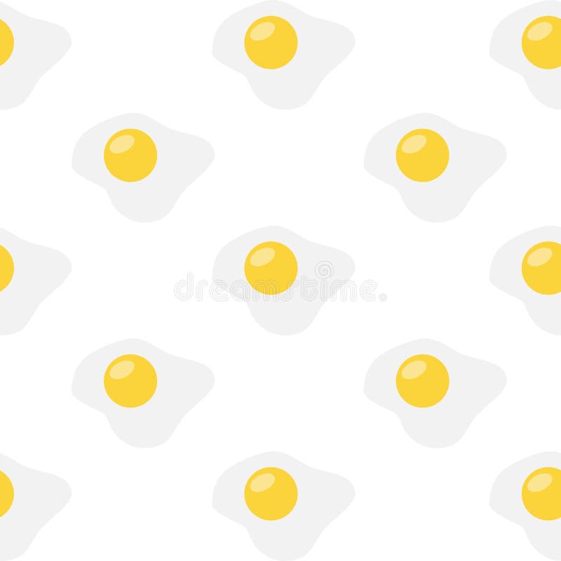 Seamless White and Yellow Egg Texture, Artistic, Vector Illustration ...