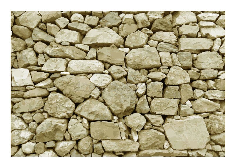 Seamless Wide Texture of Old Big Stone Stock Vector - Illustration of ...