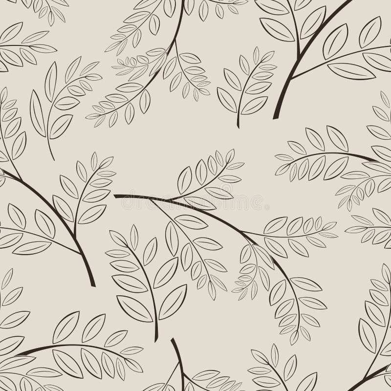 Seamless wild ash branches stock vector. Illustration of flora - 35616419