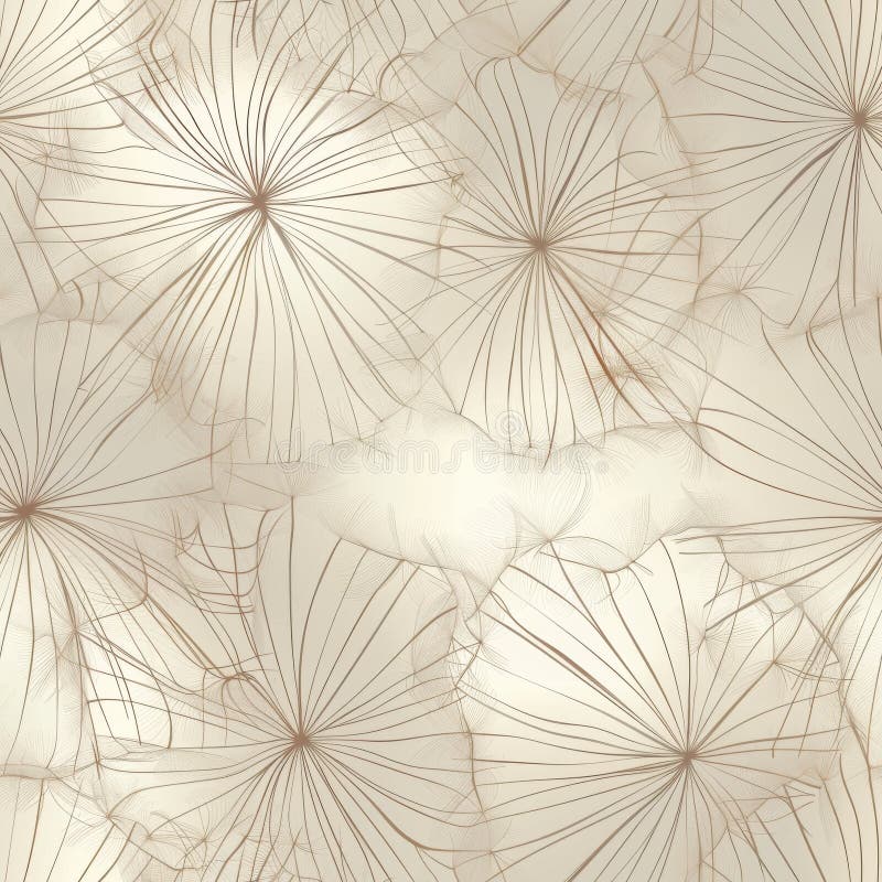 Seamless Wind-Blown Dandelion Seed Pattern in Soft Focus Stock ...