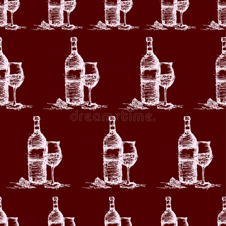 Wine Drawing Seamless Stock Illustrations – 8,020 Wine Drawing Seamless ...